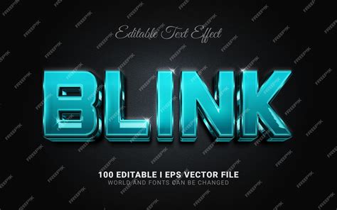 premium vector blink text effect