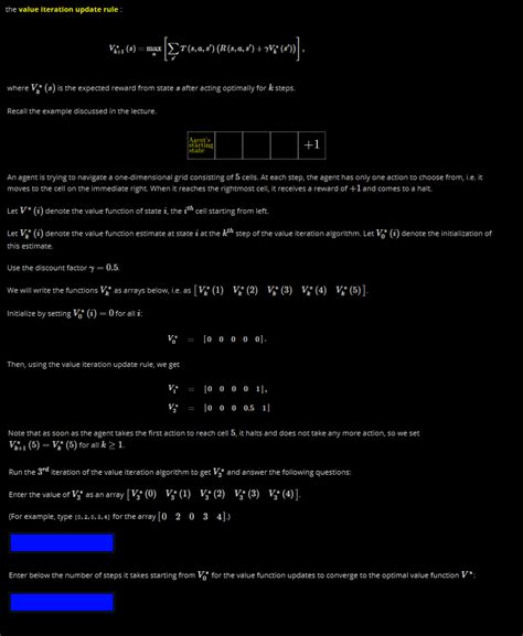 The Value Iteration Update Rule V6 Max R
