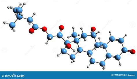 3d Image Of Prednisolone Tebutate Skeletal Formula Stock Illustration Illustration Of Function