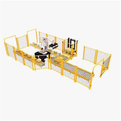 Automation Robotic Bag Palletizing Cell 3d Model 99 Obj Fbx Max Free3d