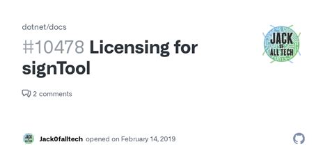 Licensing For Signtool Issue Dotnet Docs Github