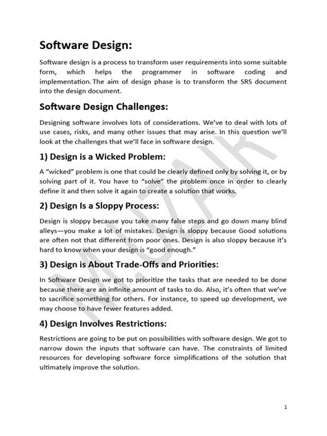 Software Design Pdf Object Computer Science Class Computer