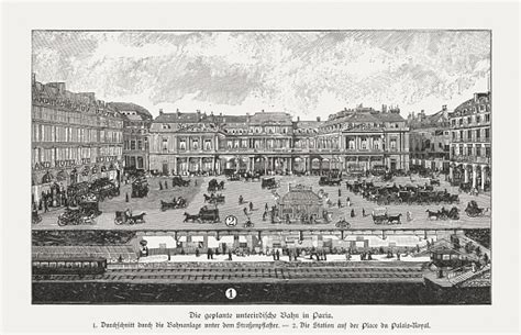 파리의 메트로 역 팔레 로얄 나무 조각 출판 1895 루브르 박물관에 대한 스톡 벡터 아트 및 기타 이미지 루브르 박물관 파리 일 드 프랑스 일러스트레이션 Istock