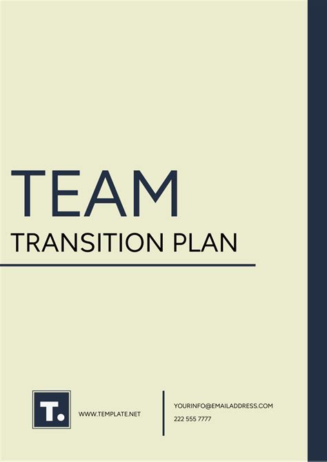 Team Transition Plan Template Edit Online And Download Example
