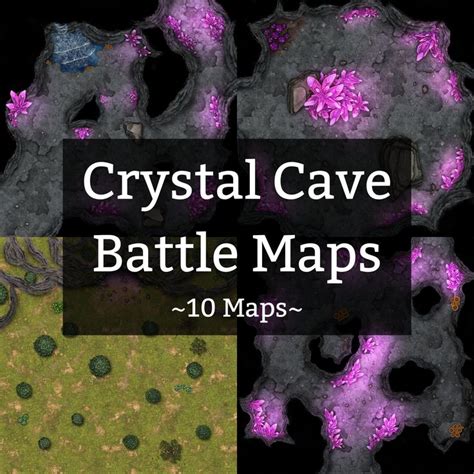 Crystal Cave Dnd Battle Maps Rpg Vtt Maps Digital Download Crystal