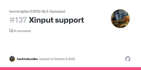 Xinput Support · Issue 137 · Lemmingdevesp32 Ble Gamepad · Github