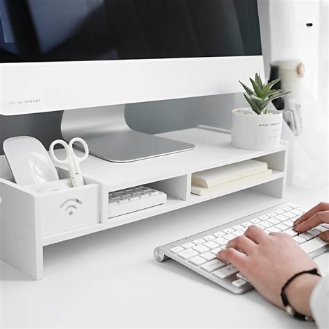 Wooden Desktop Shelf Riser Usamerica Shop