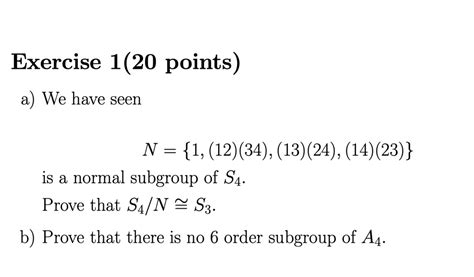 [get answer] exercise 1 20 points a we have seen n {1 12 34