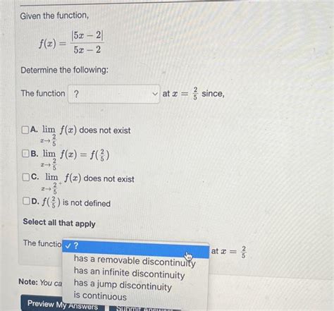 solved given the function f x 5x−2∣5x−2∣ determine the