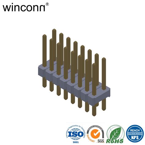 2 20mm Double Row Straight Dip For Car Headlights For Automotive Pin Header Socket Terminal