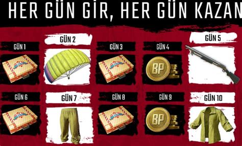Pubg Lite Günlük Giriş ödülleri Yenilendi