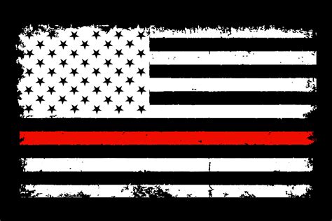 American Flag Thin Red Line Graphic By Crafts Station · Creative Fabrica