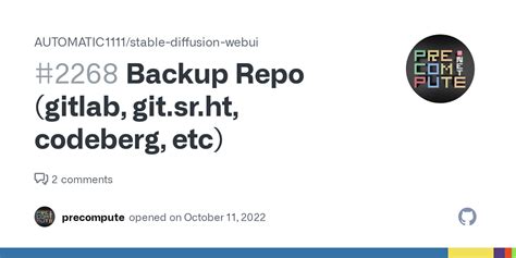 Backup Repo Gitlab Gitsrht Codeberg Etc · Issue 2268