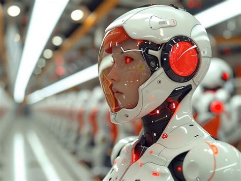 In The Advanced Robotics Lab Engineers Develop Cutting Edge Humanoid Robots For A Futuristic