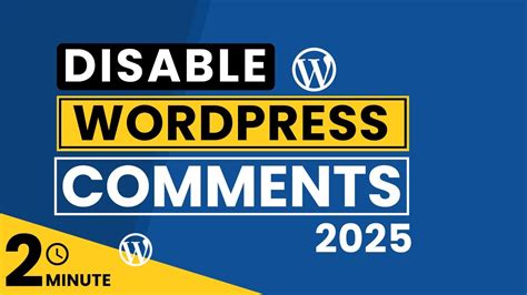 How To Disable Wordpress Comments 2024 Disable Comments On Wordpress Website Youtube