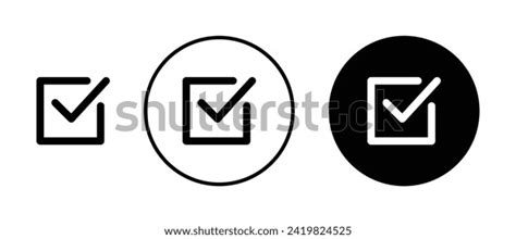 Checkbox Vector Illustration Set Tick Mark Stock Vector Royalty Free Shutterstock