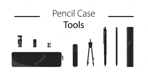 Premium Vector Pencil Case Icon Web Stationery Symbol Simple Stationery Tools Icons