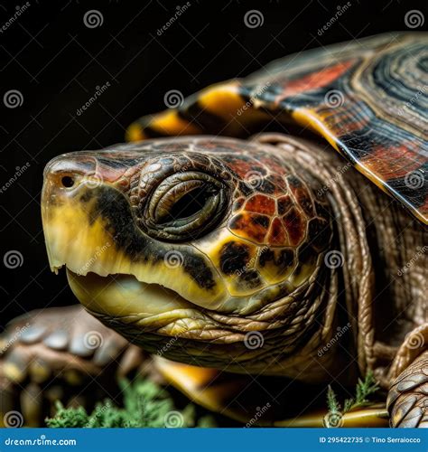 Land Turtle Portrait Generated By AI Stock Illustration Illustration Of Green Evolution