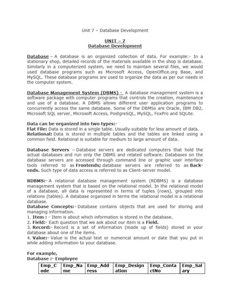 Database Basics Pdf Databases Relational Database