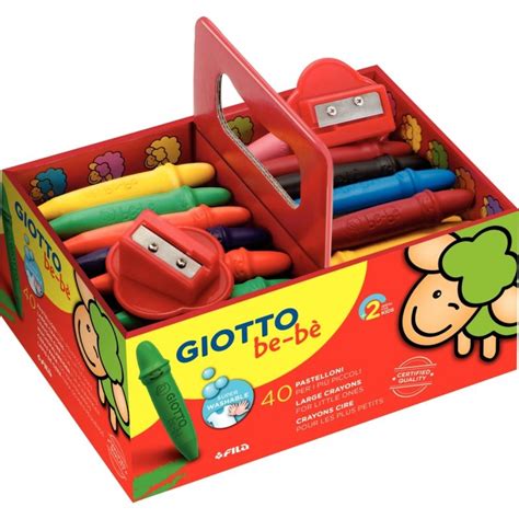 Boite De 40 Craies à La Cire Bébé Incassable 2 Tailles Crayons