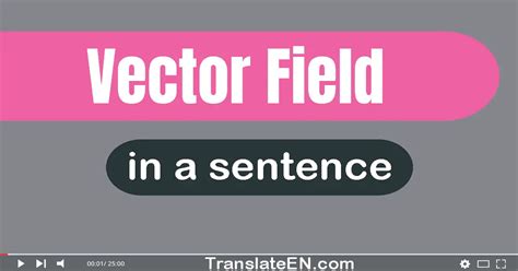 Vector Field In A Sentence
