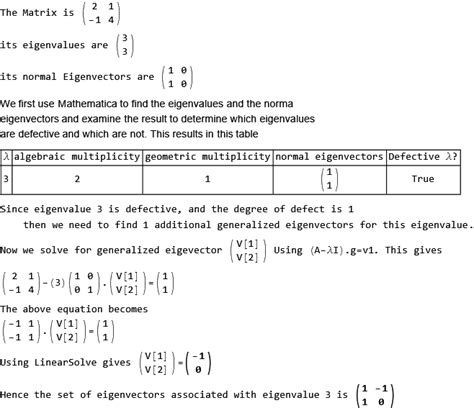 eigenvalues step by step for generalized eigenvectors mathematica