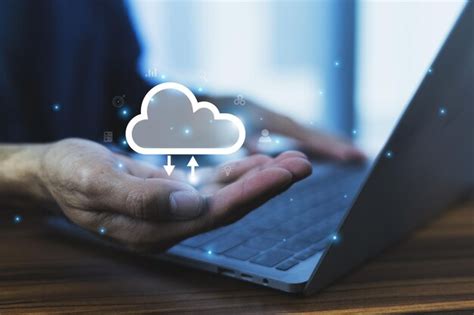 Premium Photo Businessman Utilize AI Technology And Cloud Computing