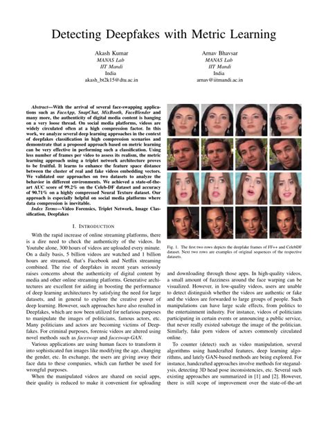 pdf detecting deepfakes with metric learning