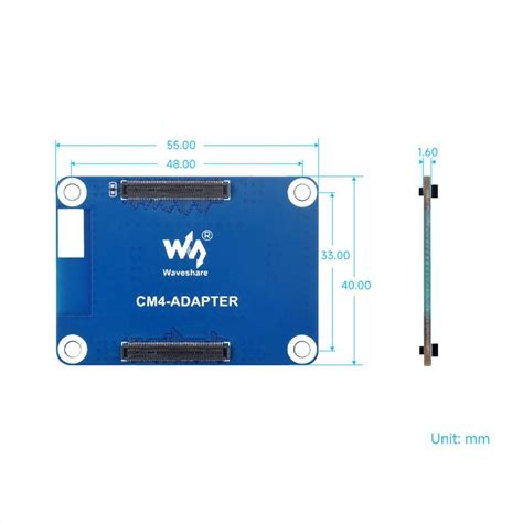 Waveshare For Raspberry Pi Cm4 Interface Protection Adapter Board 27782