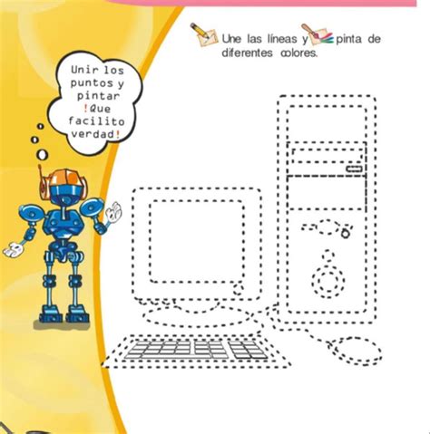 Pin De Lydia George En Back To School Crafts Computadora Para Colorear Laboratorio De