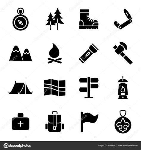 Scout Icons Pack Isolated Symbols Collection Stock Vector By ©ware 234778438