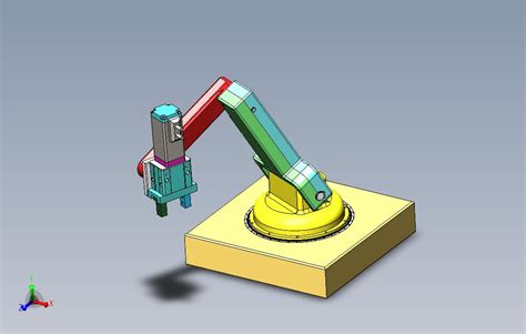 旋转机械手sw18可编辑 Solidworks 2018 模型图纸免费下载 懒石网