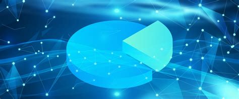 Three Dimensional Pie Chart Background Vector Material Blue Light