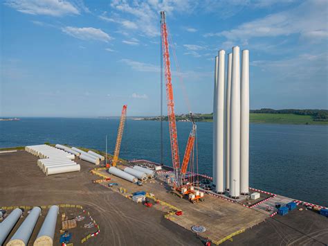 Global Wind Projects Preassembles Neart Na Gaoithe Offshore Wind Towers