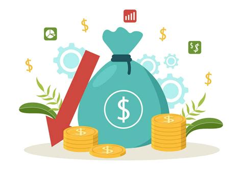 Cost Reduction Vector Illustration With Decrease Price Minimising Or