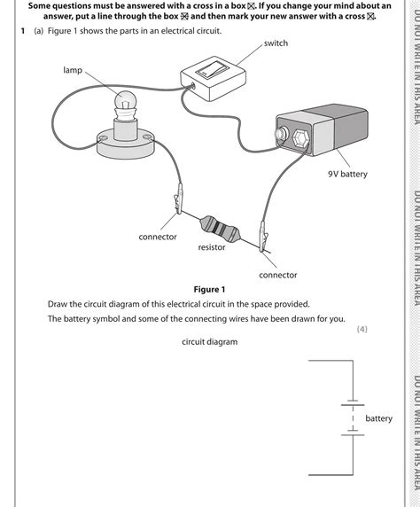 GCSE Edexcel Physics Combined Science Circuit Symbols Draw The Circuit Diagram Of This