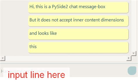 Python Pyside Qtextedit Doesn T Adjust To It S Own Content When Using Wrapping Making Chat