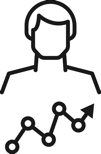 검은 색 얇은 선으로 그려진 흑백 기호 사이트 앱 책 배너 등에 완벽한 현대 벡터 기호 얼굴이 없는 남자 옆의 진행선의 선