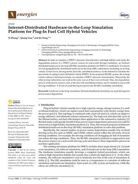 Internet Distributed Hardware In The Loop Simulation Platform For Plug In Fuel Cell Hybrid
