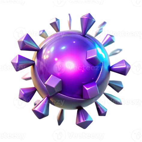 Magnificent Contemporary 3d Virus Particle Render Authentic 56556702 Png