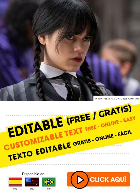 25 INVITACIONES De MERLINA Gratis Para Editar Imprimir O Enviar Por Whatsapp