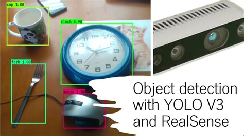 Object Detection With Yolo V3 And Realsense Camera Youtube