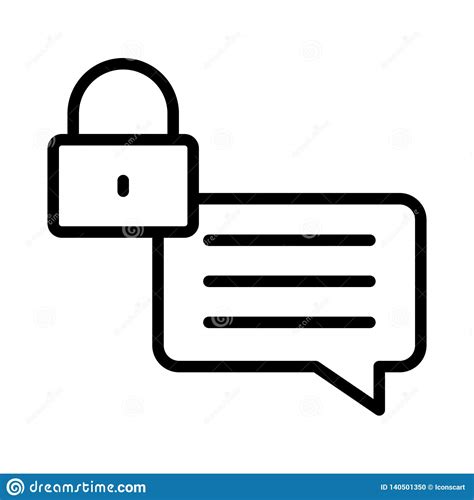 Lock Thin Line Vector Icon Stock Illustration Illustration Of Icon 140501350