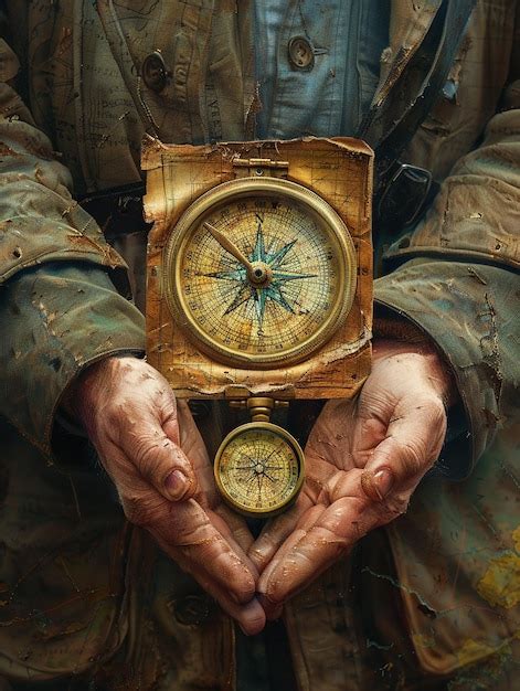 Premium Photo Hands Holding A Compass That Points To Adventure