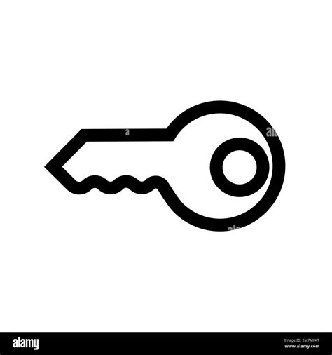 Key Icon Line Isolated On White Background Black Flat Thin Icon On Modern Outline Style Linear