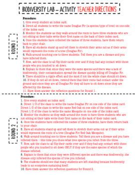 Biodiversity Lab Activity By Science Doodads TPT