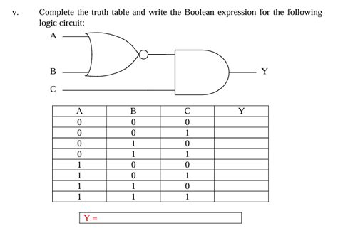 solved complete the truth table and write the boolean