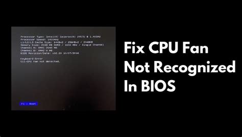 Fix Cpu Fan Not Detected In Bios [quick Tutorial 2024]