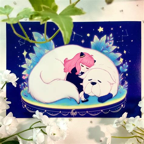 Starry Sleep Anya And Bond Print Constellations Floral Plants Anya