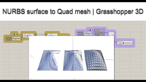 NURBS Surface To Quad Mesh Grasshopper 3D YouTube